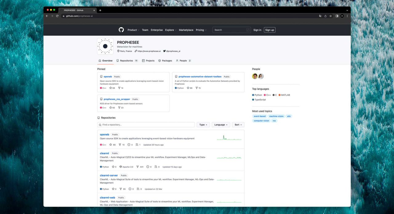 Event-Based Vision Open Source - PROPHESEE