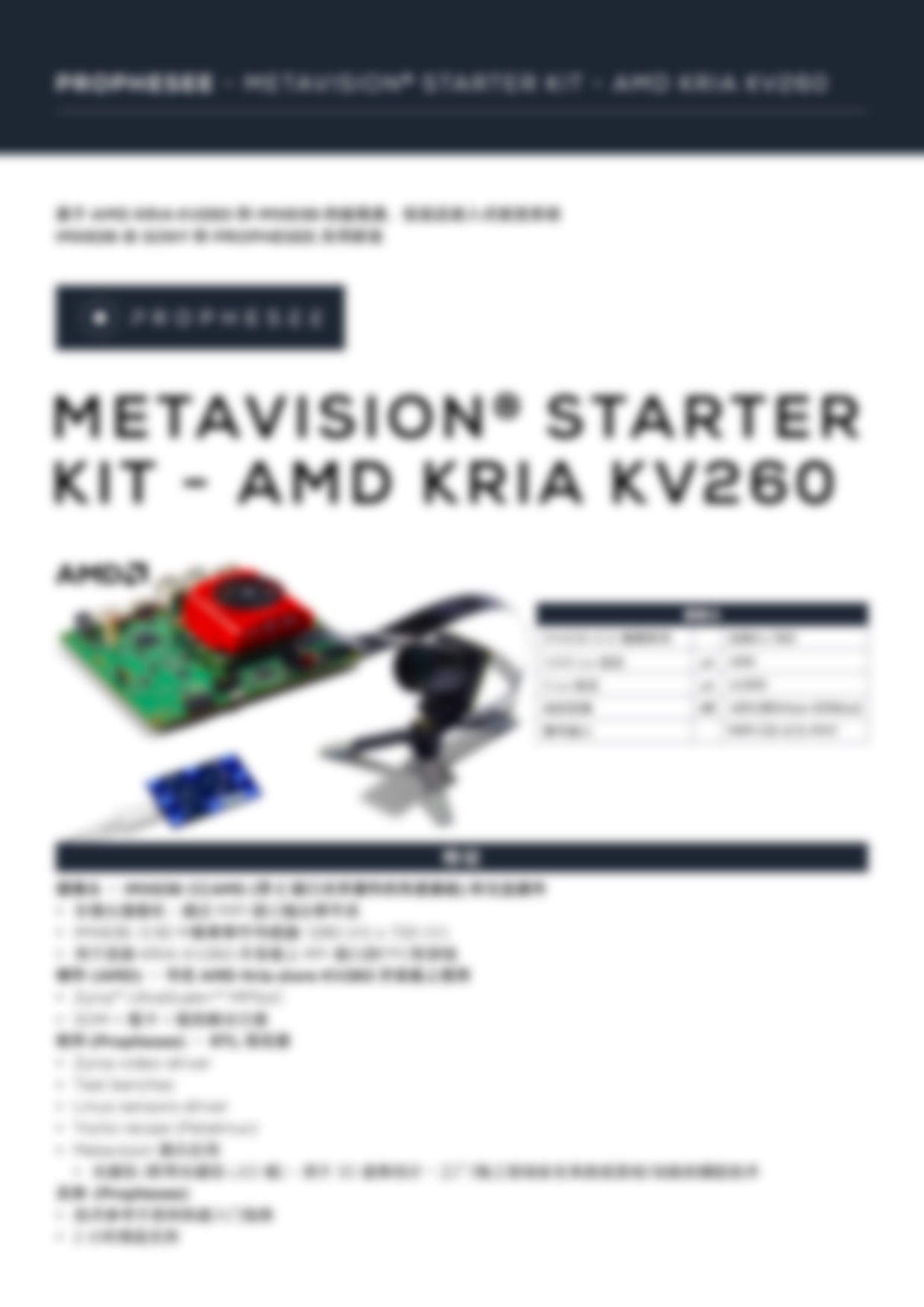 IMX636 AMD Kria Starter Kit Info - PROPHESEE